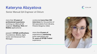 КАТЕРИНА АБЗЯТОВА «Point of Growth: Transforming Challenges into Skill-Building Opportunities ...