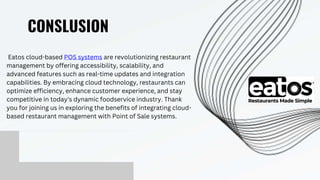 Revolutionize Your Restaurant Management with Cloud-Based POS Systems - eatOS | PPT