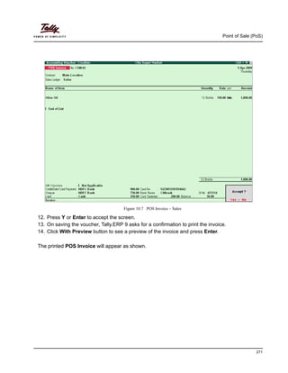 Point of sale (po s) in tally erp 9 | PDF