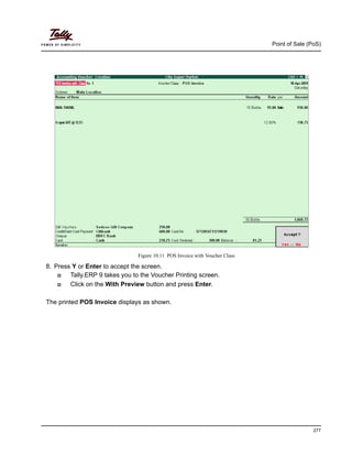 Point of sale (po s) in tally erp 9 | PDF
