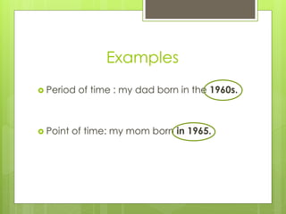 Point of time and period of time | PPTX