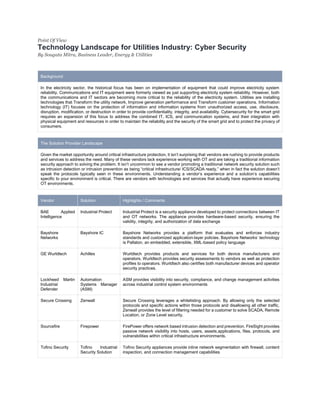 Cybersecurity in Utilities | PDF