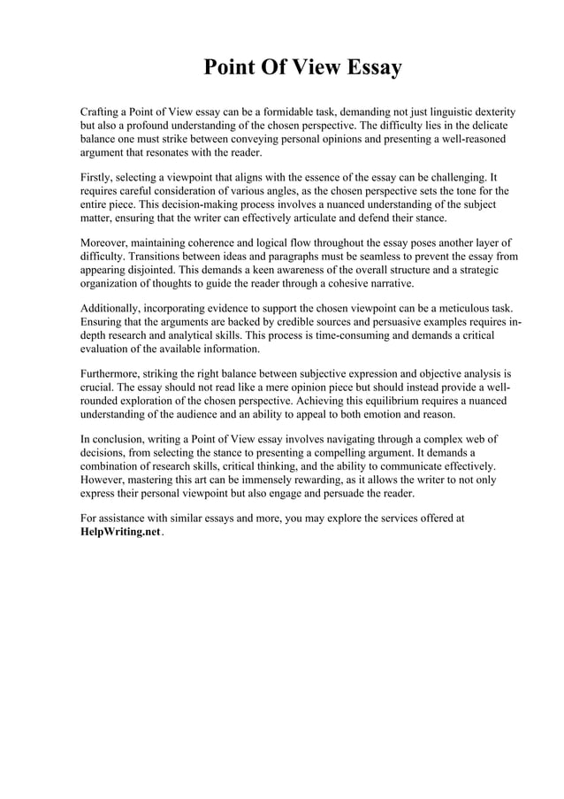Point Of View Essay.pdf
