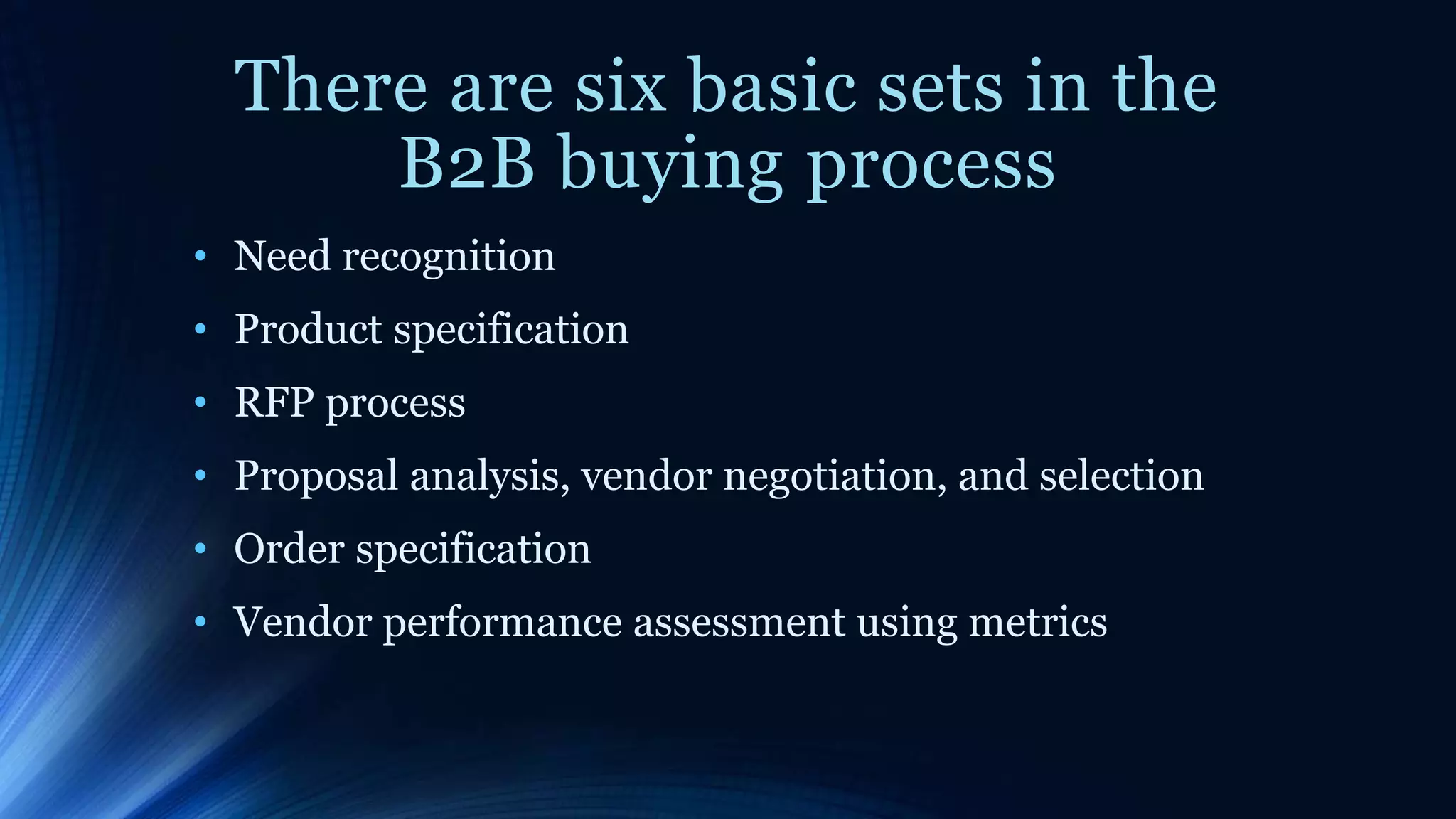 Business to Business Buying Process | PPTX