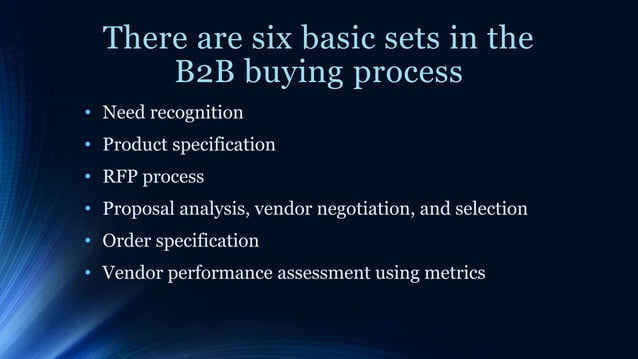 Business to Business Buying Process | PPTX