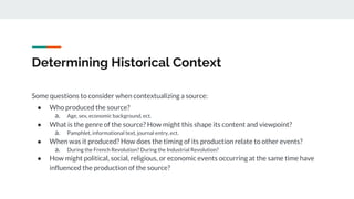 Point of view (pov) and historical context | PPTX | Documentary | Genres