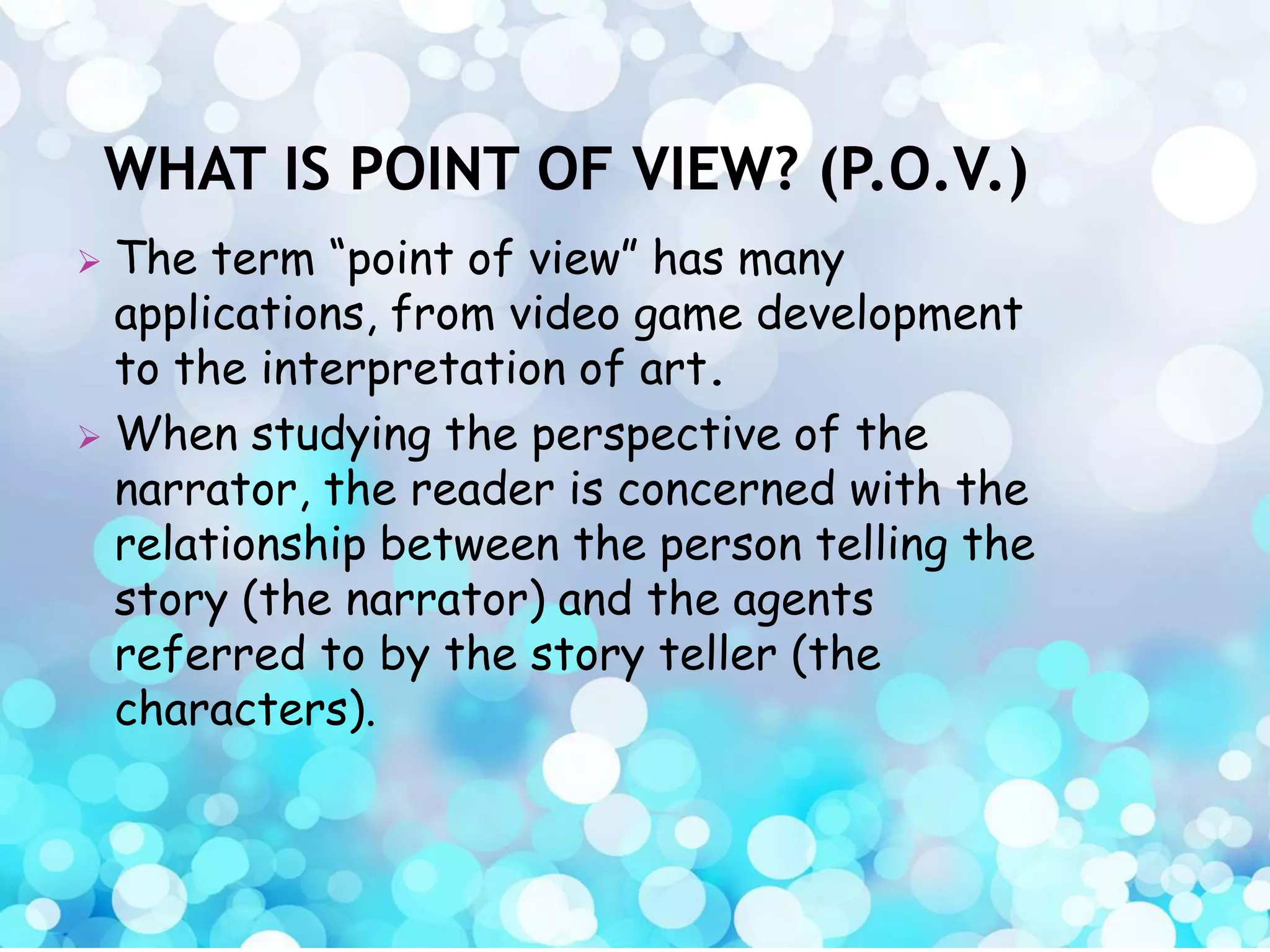 Point of view_presentation | PPT