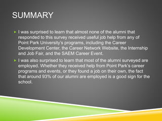 Point Park Alumni Data Visualization | PPTX
