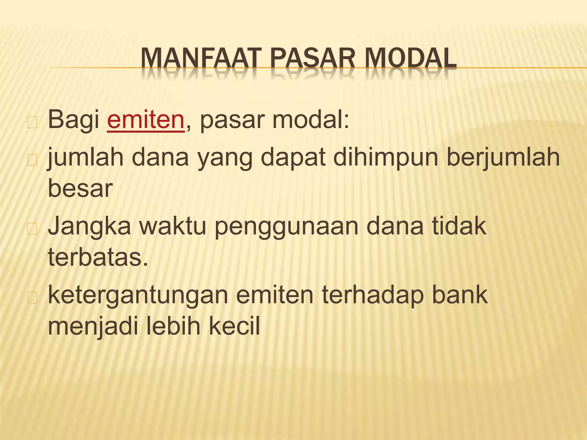 Point pasar modal | PPTX