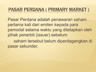 Point pasar modal | PPTX