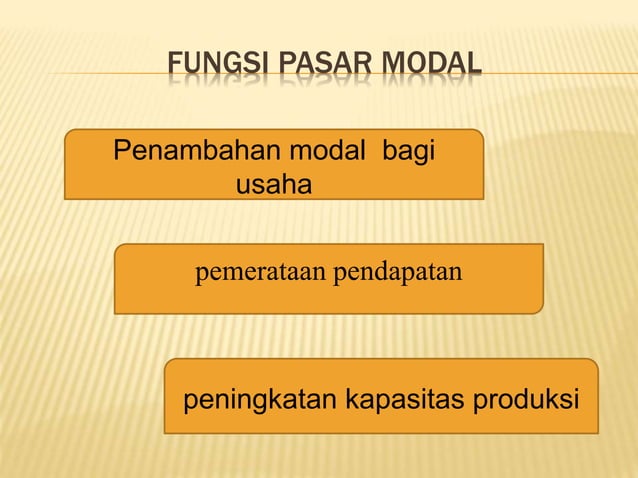 Point pasar modal | PPTX