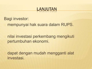 Point pasar modal | PPTX