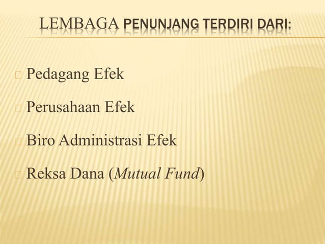 Point pasar modal | PPTX