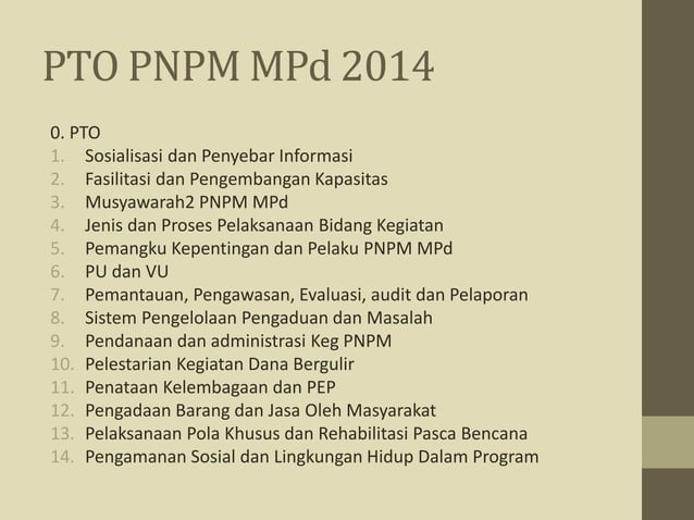 Point penting titik kritis pto baru | PPTX