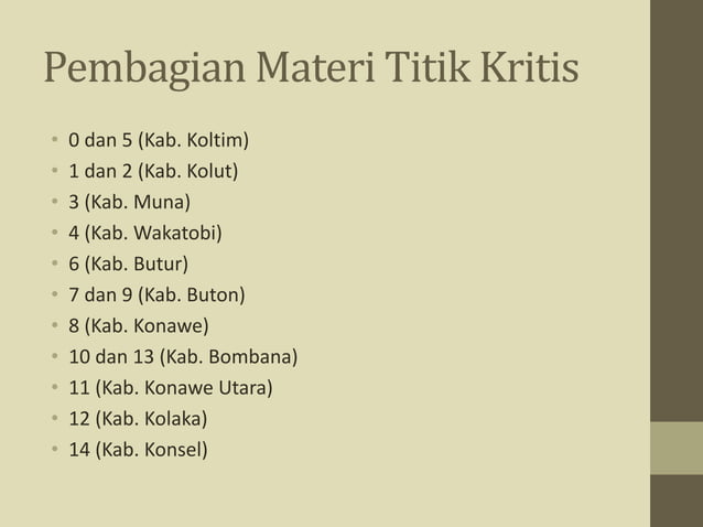 Point penting titik kritis pto baru | PPTX