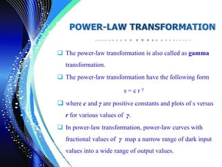 Image Enhancement - Point Processing | PPTX