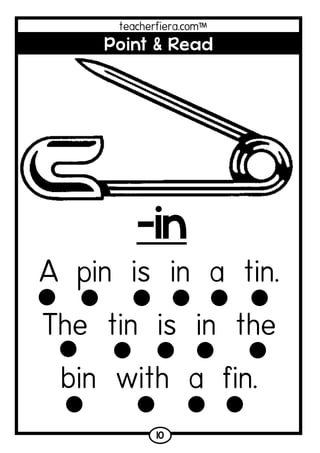 point & read word families.Reading materials | PDF