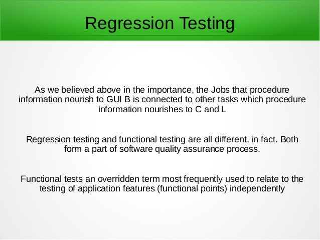 Difference Between Regression Testing And Functional Testing In Detai…