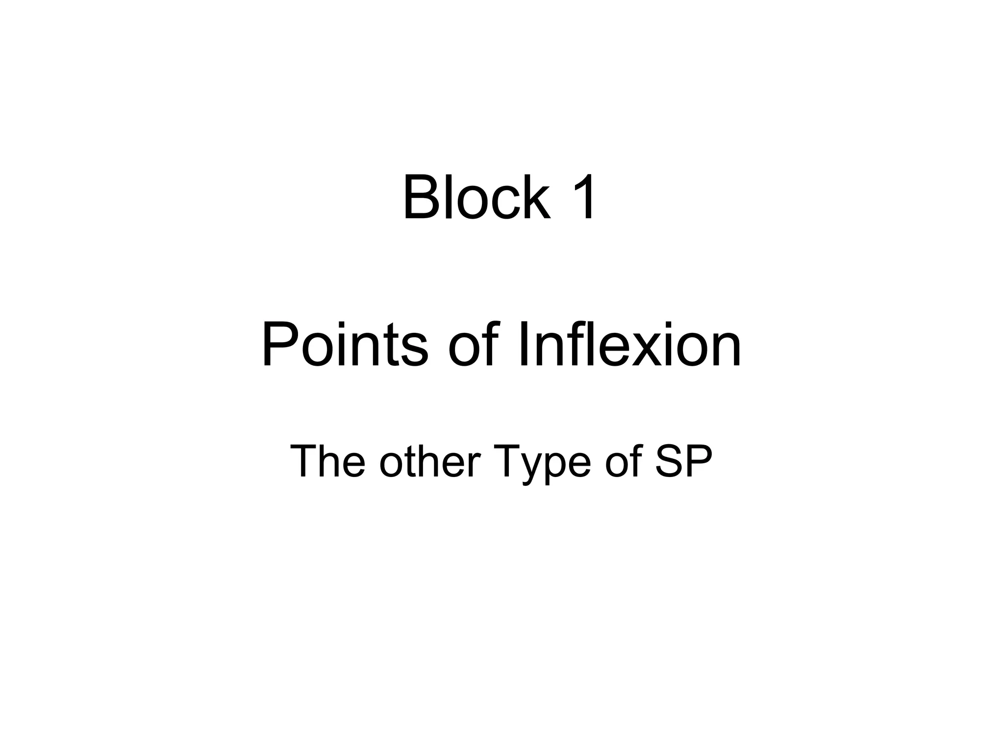 Points of inflexion | PPT
