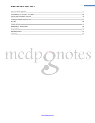 Points about medical topics sample | PDF