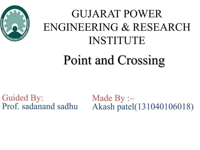 Points and crossing | PPTX | Rail Travel | Travel Type