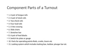 turnouts- points and crossing.pptx Railway | PPT