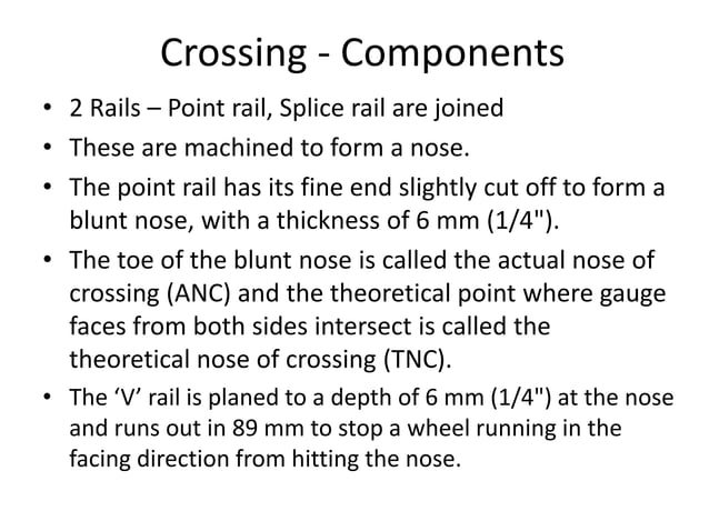 Points and crossings | PPTX | Rail Travel | Travel Type