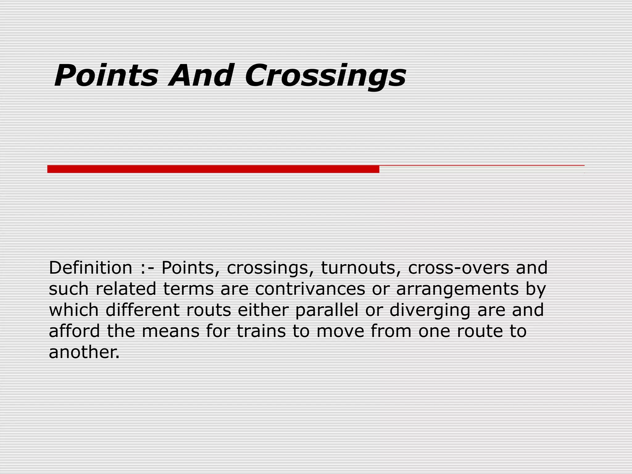 Points and crossings ( special assigments ) | PPT
