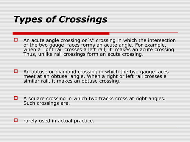 Points and crossings ( special assigments ) | PPT