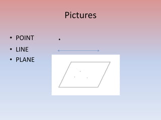 Points, lines, and planes | PPTX | Air Travel | Travel Type