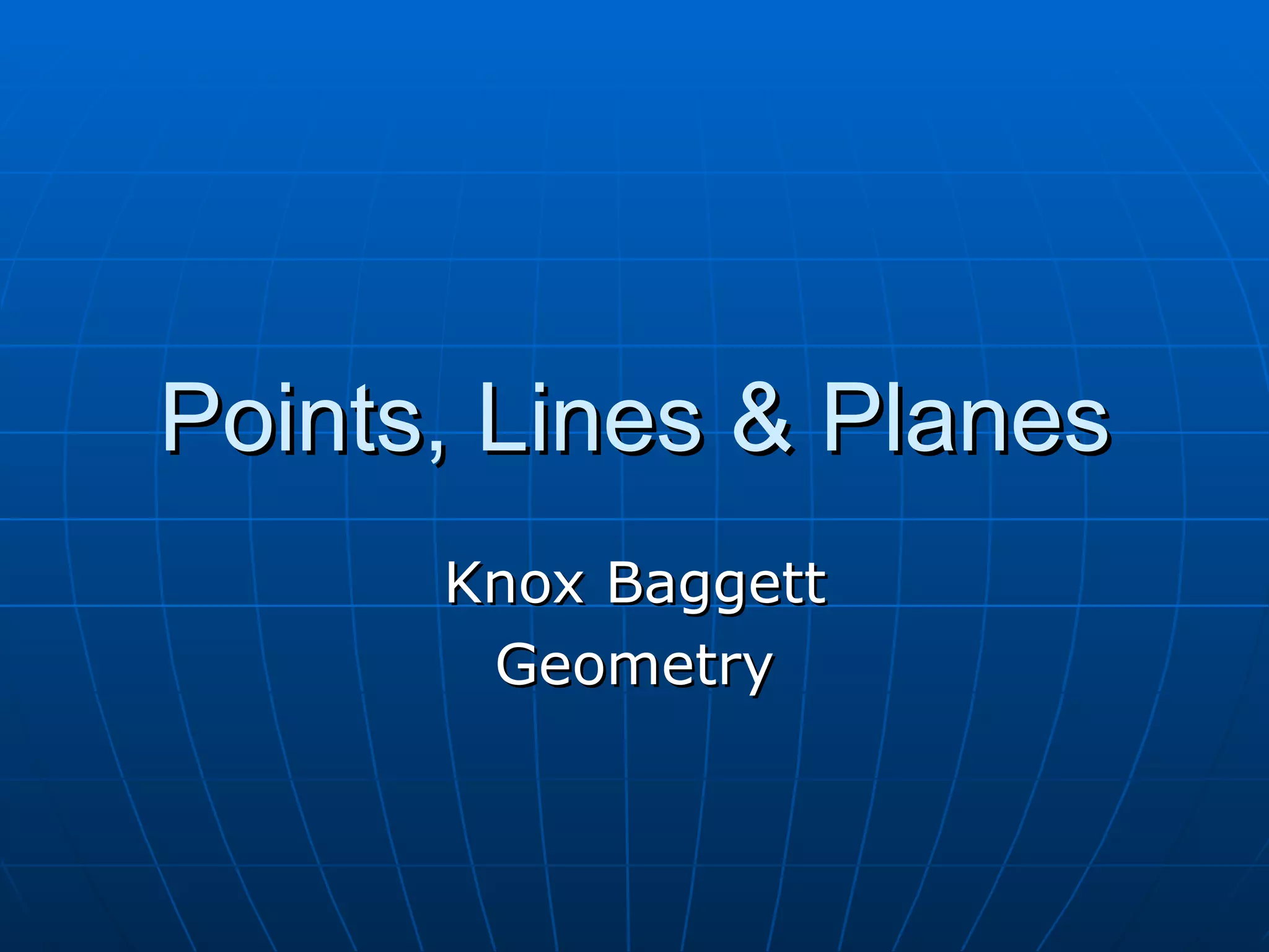 Points, Lines & Planes Powerpoint | PPT | Air Travel | Travel Type