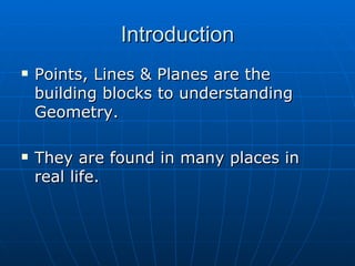 Points, Lines & Planes Powerpoint | PPT