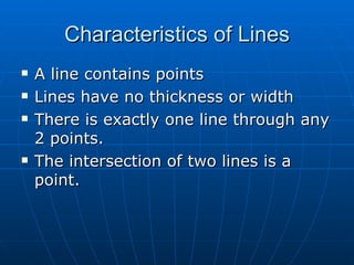 Points, Lines & Planes Powerpoint | PPT