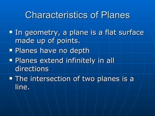 Points, Lines & Planes Powerpoint | PPT | Air Travel | Travel Type