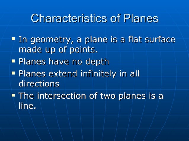 Points, Lines & Planes Powerpoint | PPT | Air Travel | Travel Type