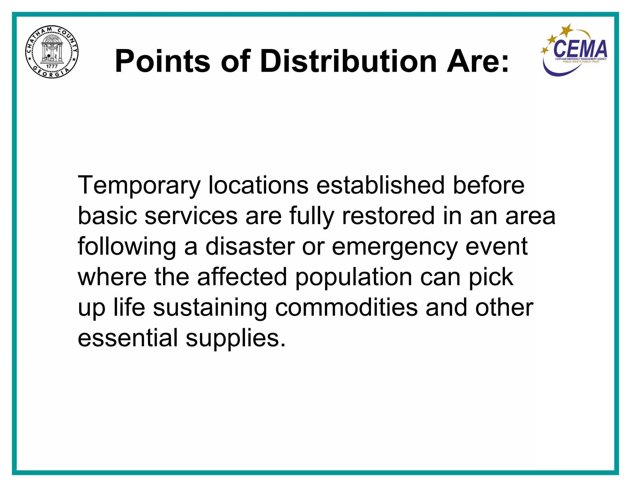 Points of distribution | PPT | Business | Business and Finance