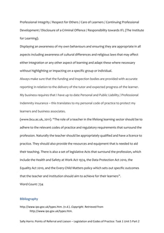 Points of referral and liaison legislation codes of practice | PDF