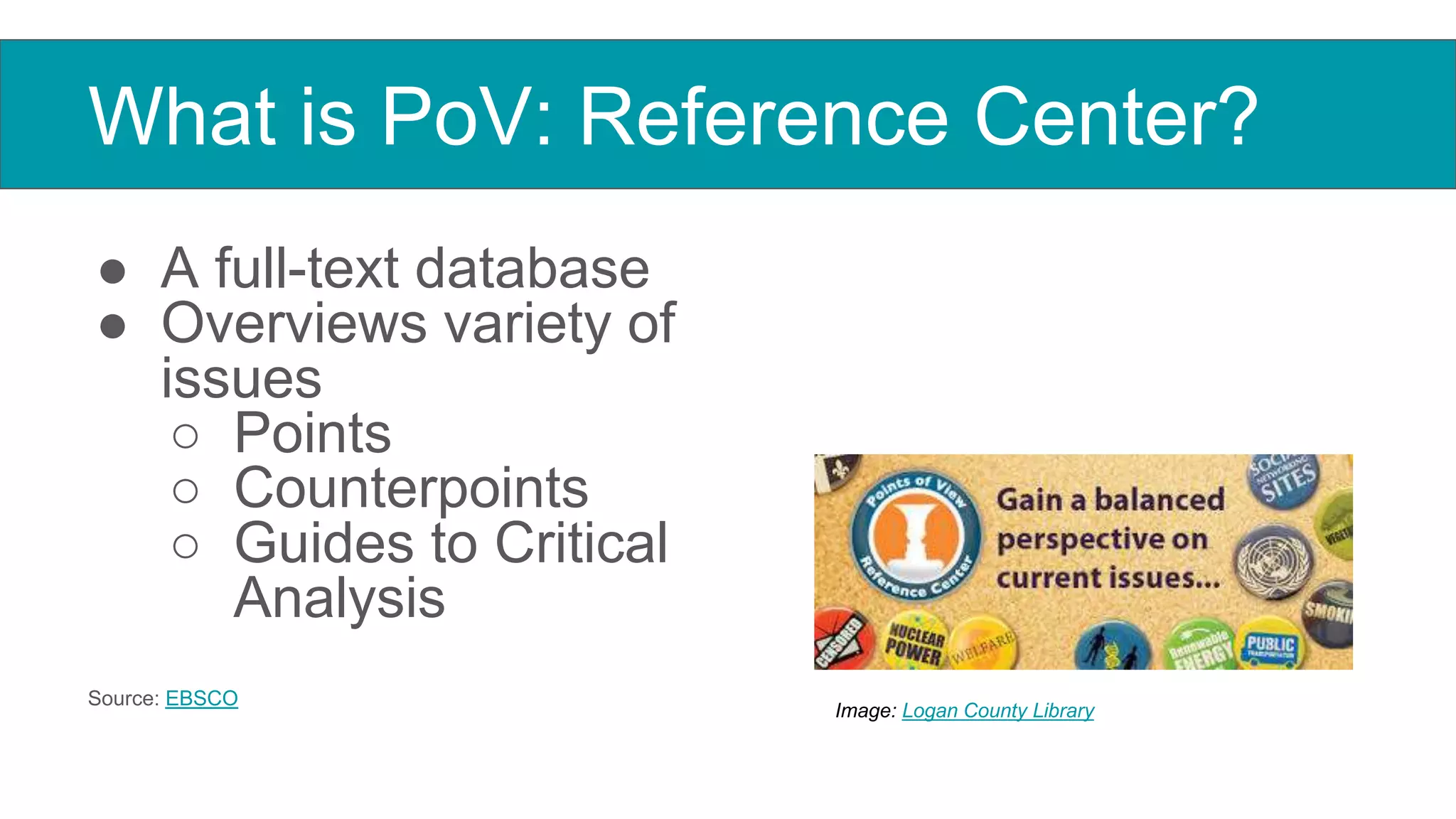 Points of View Reference Center | PPT