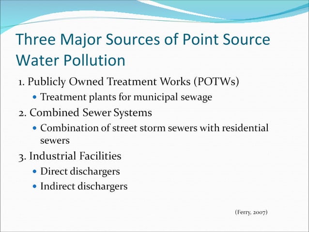 Point Source Water Pollution | PPT