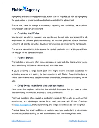 Points to Follow While Hire Flutter Developer in 2024 | PDF | Free Download