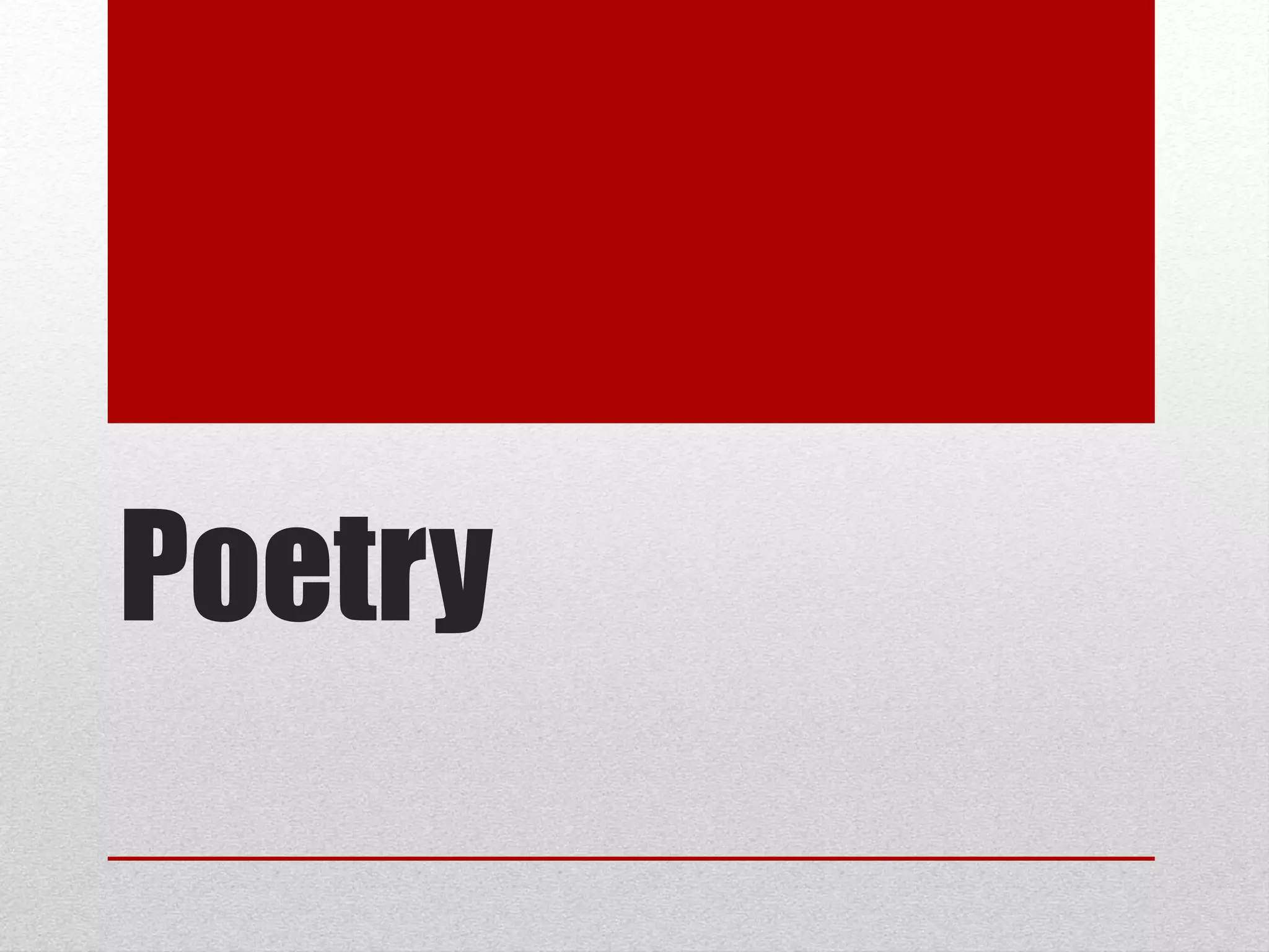 Points to ponder Poetry | PPTX