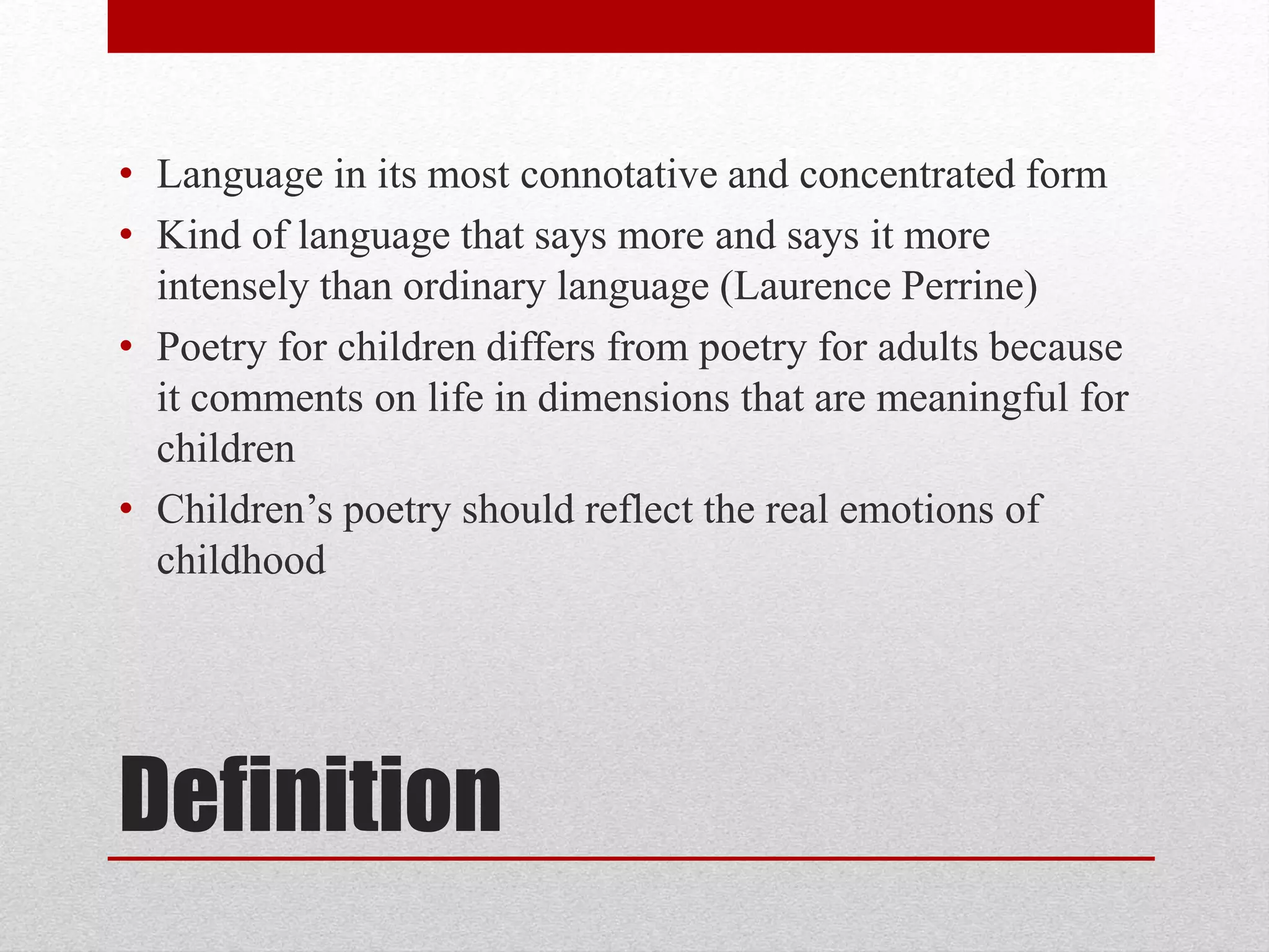 Points to ponder Poetry | PPTX