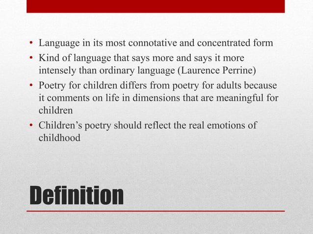 Points to ponder Poetry | PPTX