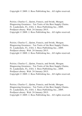 Poirier, Charles C., Quinn, Francis, and Swink, Morgan. Diagno.docx