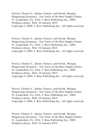 Poirier, Charles C., Quinn, Francis, and Swink, Morgan. Diagno.docx