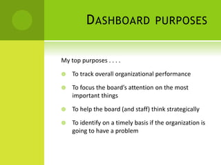 A primer on nonprofit dashboards | PPTX