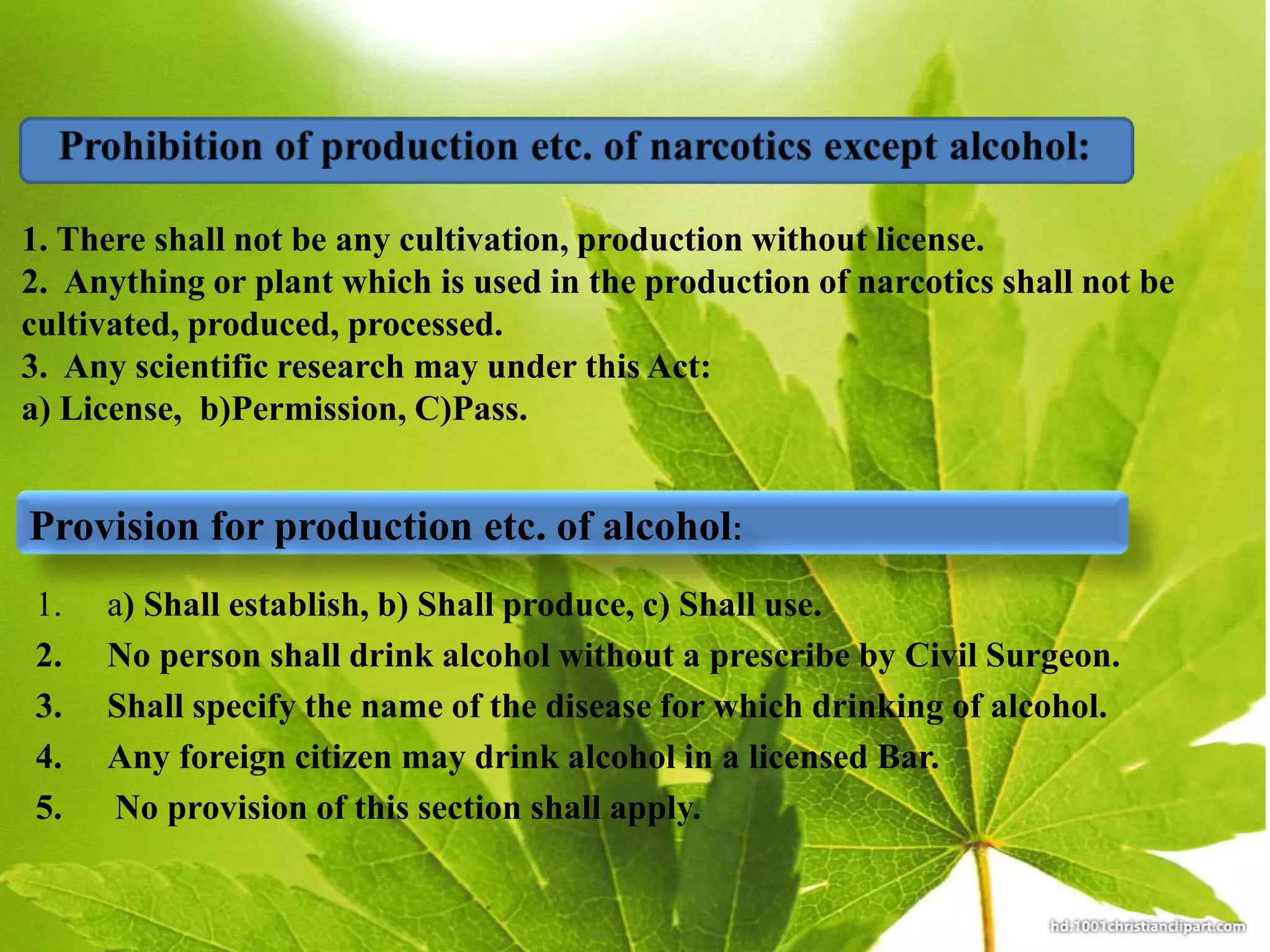 THE NARCOTICS CONTROL ACT,1990 | PPTX