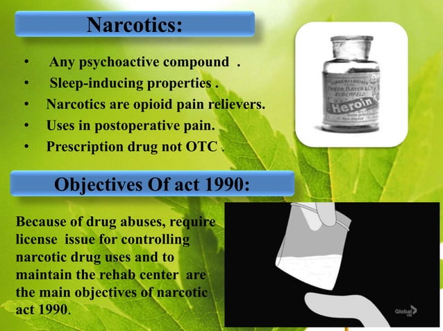 THE NARCOTICS CONTROL ACT,1990 | PPT
