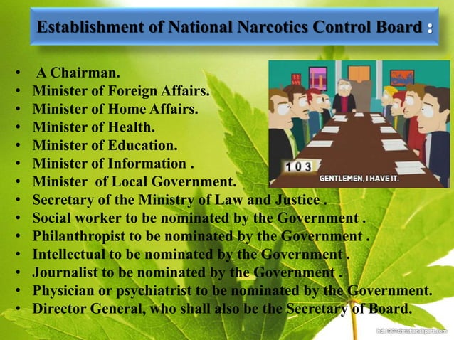 THE NARCOTICS CONTROL ACT,1990 | PPT