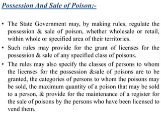 Poison act - Pharma Jury | PPT